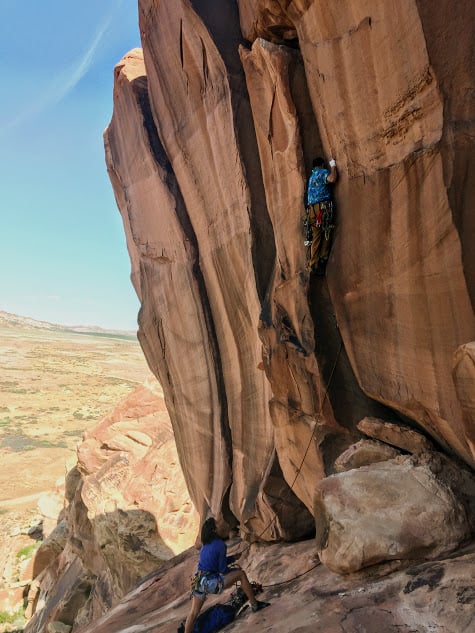 Rock Climbing in Arches National Park, Utah