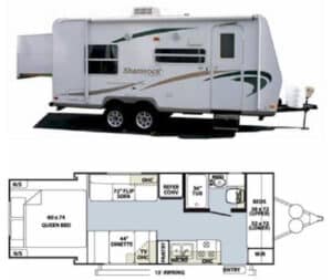 6 Travel Trailers with a Rear Slide Out Bed