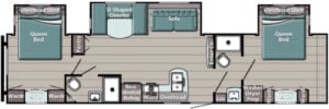 2 Bedroom Travel Trailers (10 Best Floor Plans)